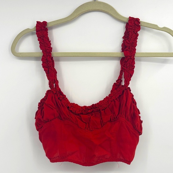 Free People | Tops | Free People Scarlet Ruffled Crop Top | Poshmark